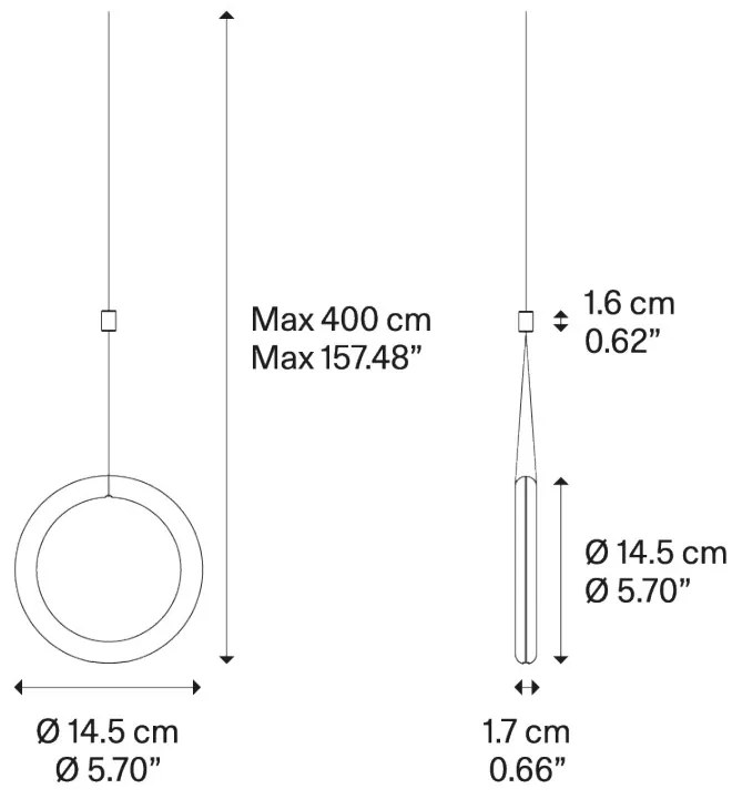 Lodes IVY I cluster, černé závěsné svítidlo, 3W LED 2700K stmívatelné, prům. 14,5cm