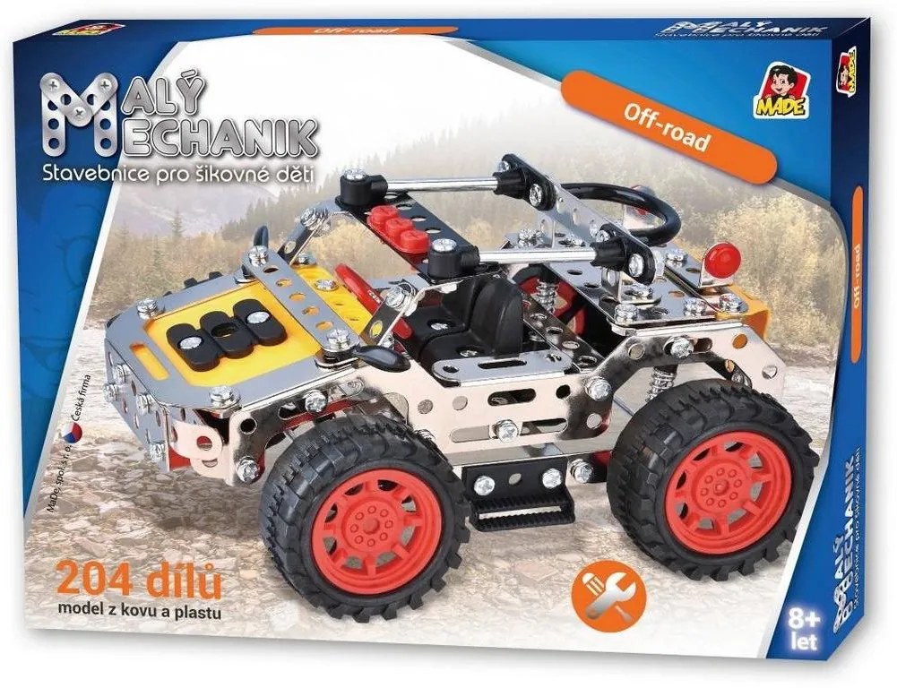 Stavebnice malý mechanik off-road, 204 ks, 28 x 37 x 4,5 cm