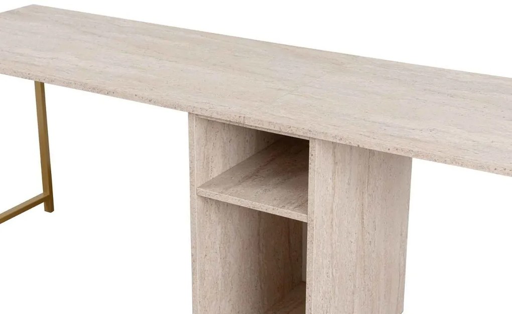 Designový psací stůl Geillis 240 cm travertin