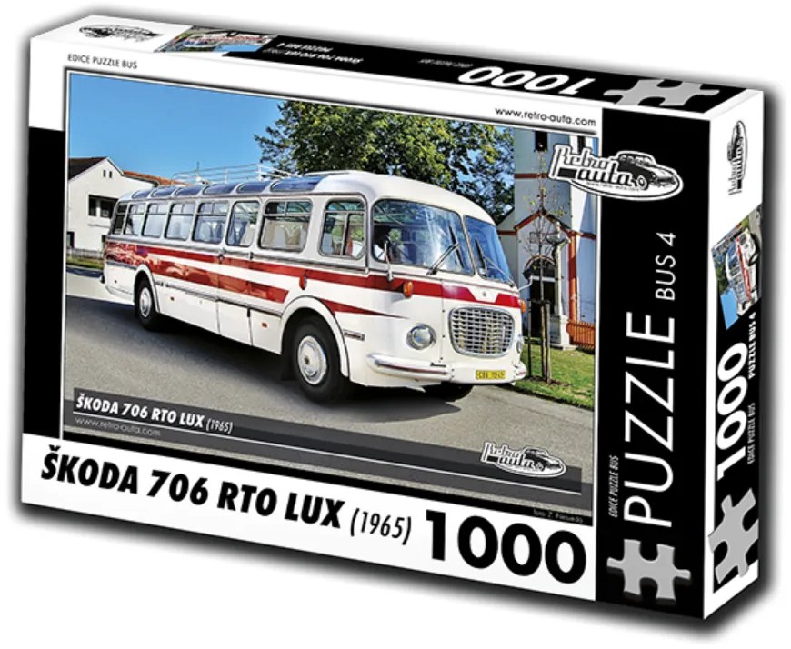 Retro-auta puzzle bus č.4 škoda 706 rto lux (1965) 1000 dílků