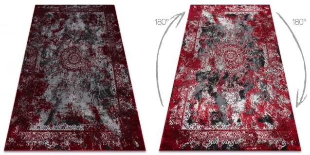 Koberec VINCI 1407 Rozeta vintage - strukturální - červený / antracit