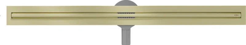 Mexen Flat 360° Slim sprchový žlab 80 cm, zlatá matná, 1A41080