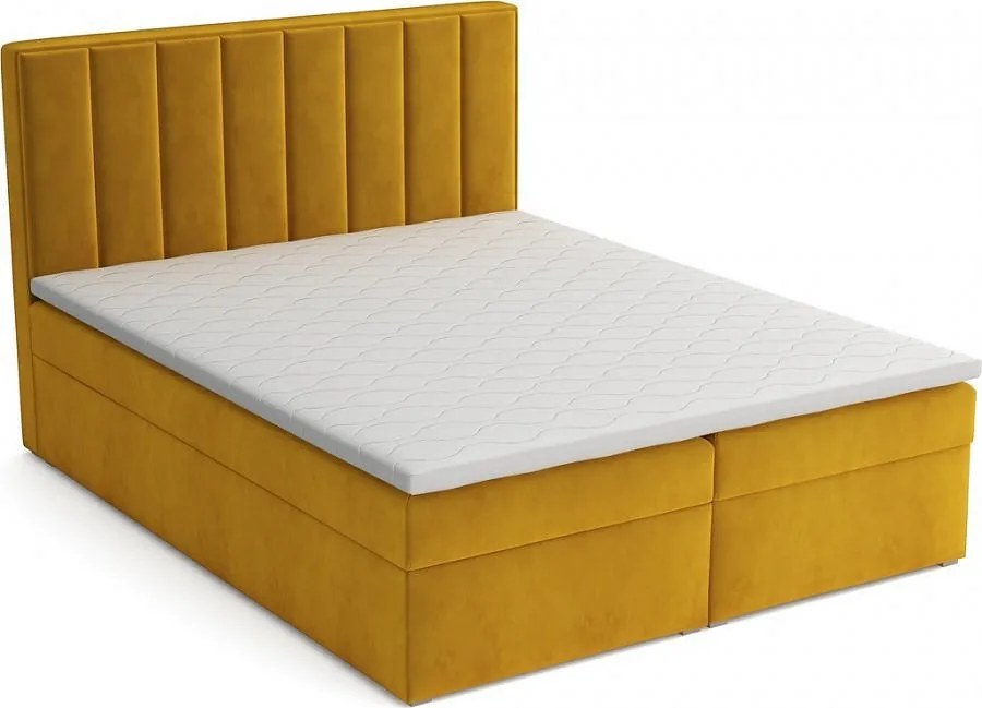 Casarredo - Komfort nábytek Čalouněná postel LUCINI BOX 140x200, s úložným prostorem, výběr látek | potah: bluvel 10