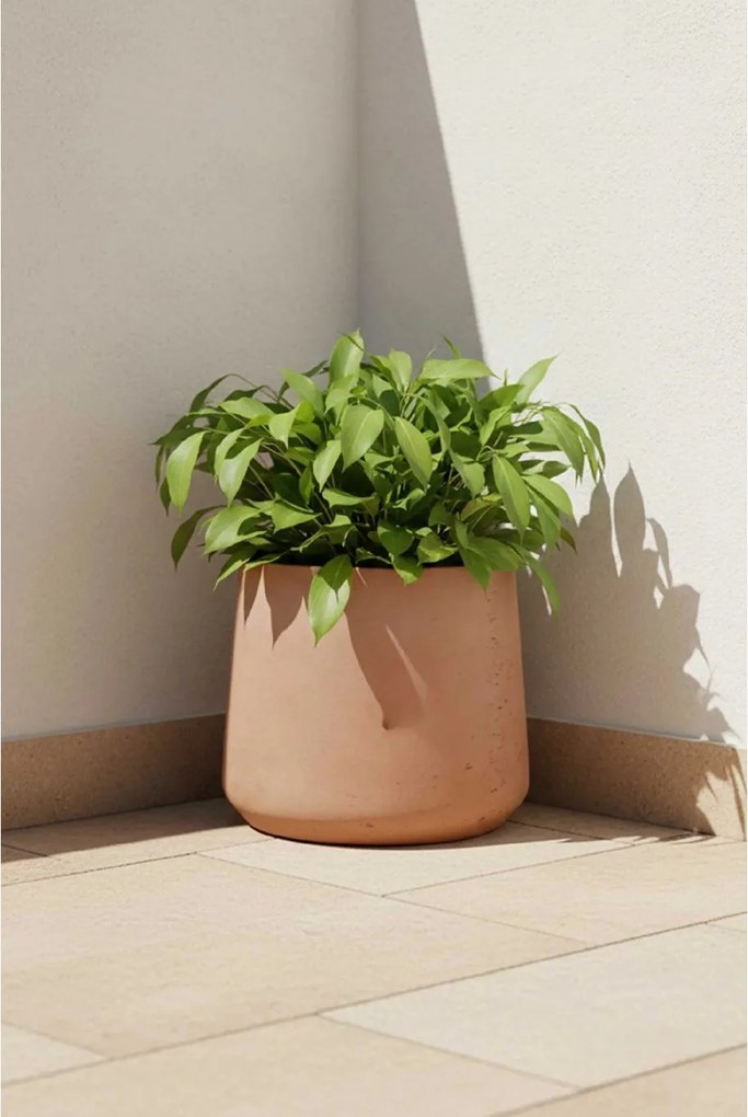 Květináč TROPICO, sklolaminát, výška 38 cm, oranžová