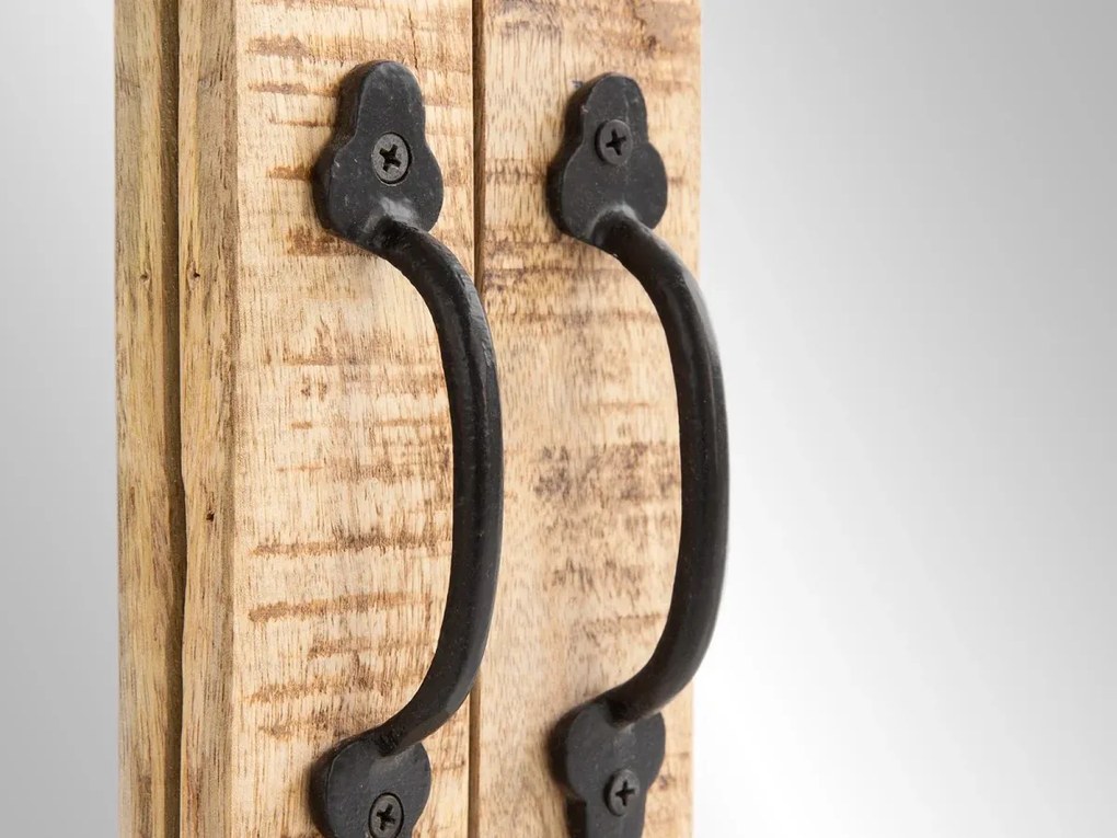 furniture-nabytek.cz - Masivní zrcadlová skříňka Carino z mangového dřeva, lakovaná, hnědá – 52×23×50 cm