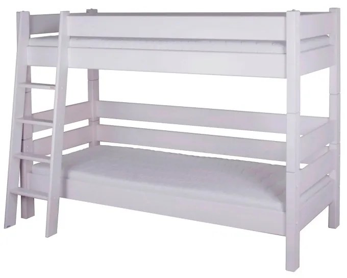 Dětská poschoďová postel Sendy 300W/01, masiv smrk - bílá GAZEL