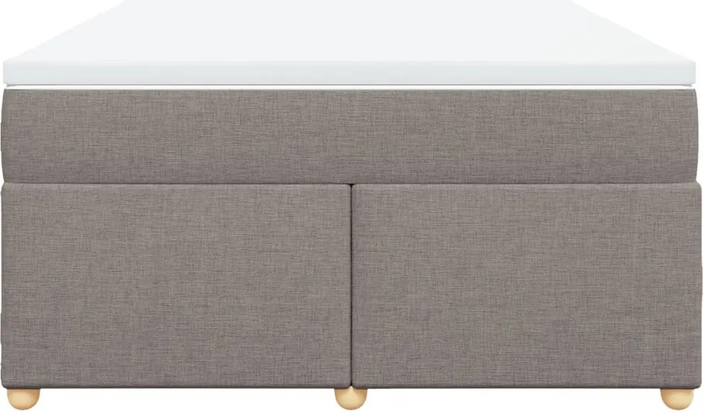 Box spring postel s matrací taupe 140x200 cm textil 3285384