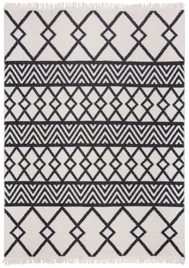 Hans Home | Kusový koberec Deuce Teo Recycled Rug Black - 80x150