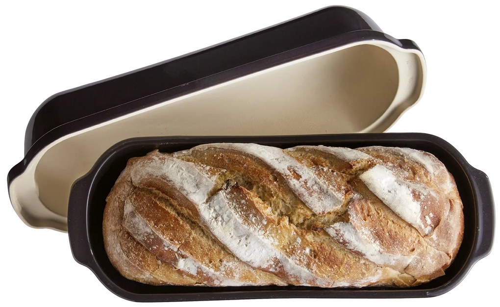 Emile Henry Forma na chleba velká hranatá 39,5 x 16 cm Pepřová