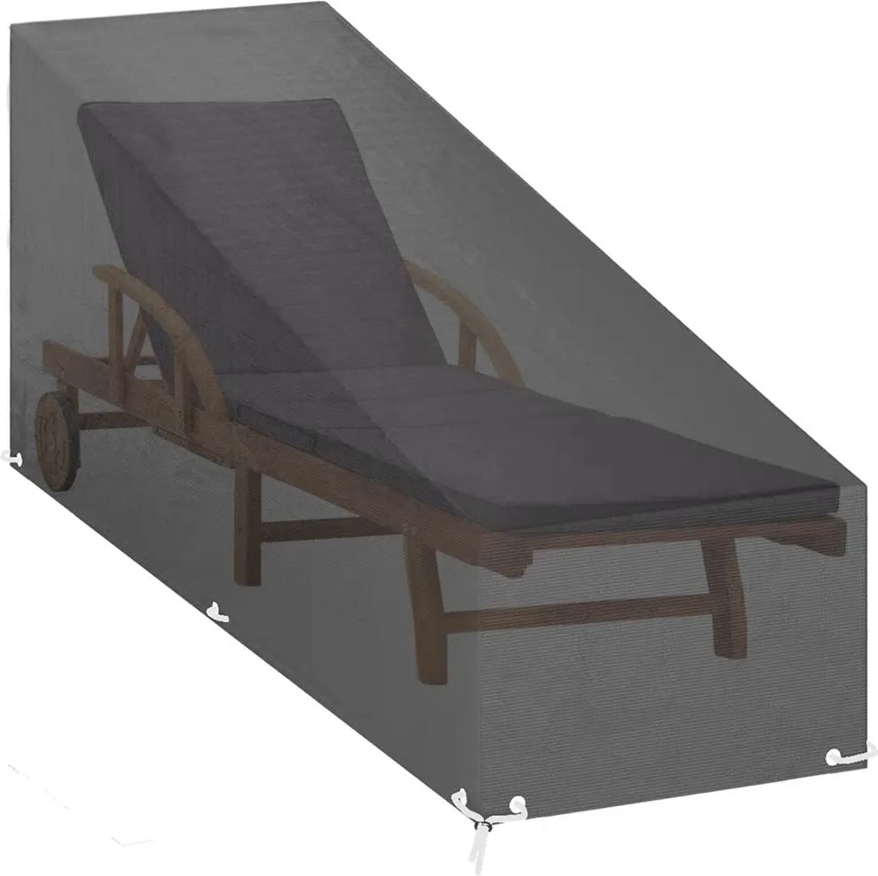 Plachta na zahradní lehátko s 12 očky 200 x 65 x 35/60 cm PE 319344