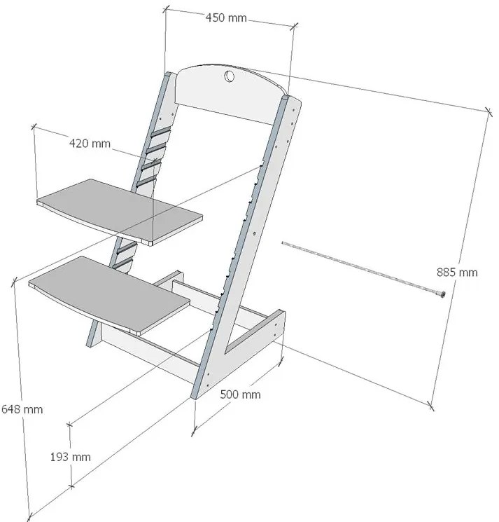 Lucas Wood Style rostoucí židle ALFA - zvýhodněný set 2 ks