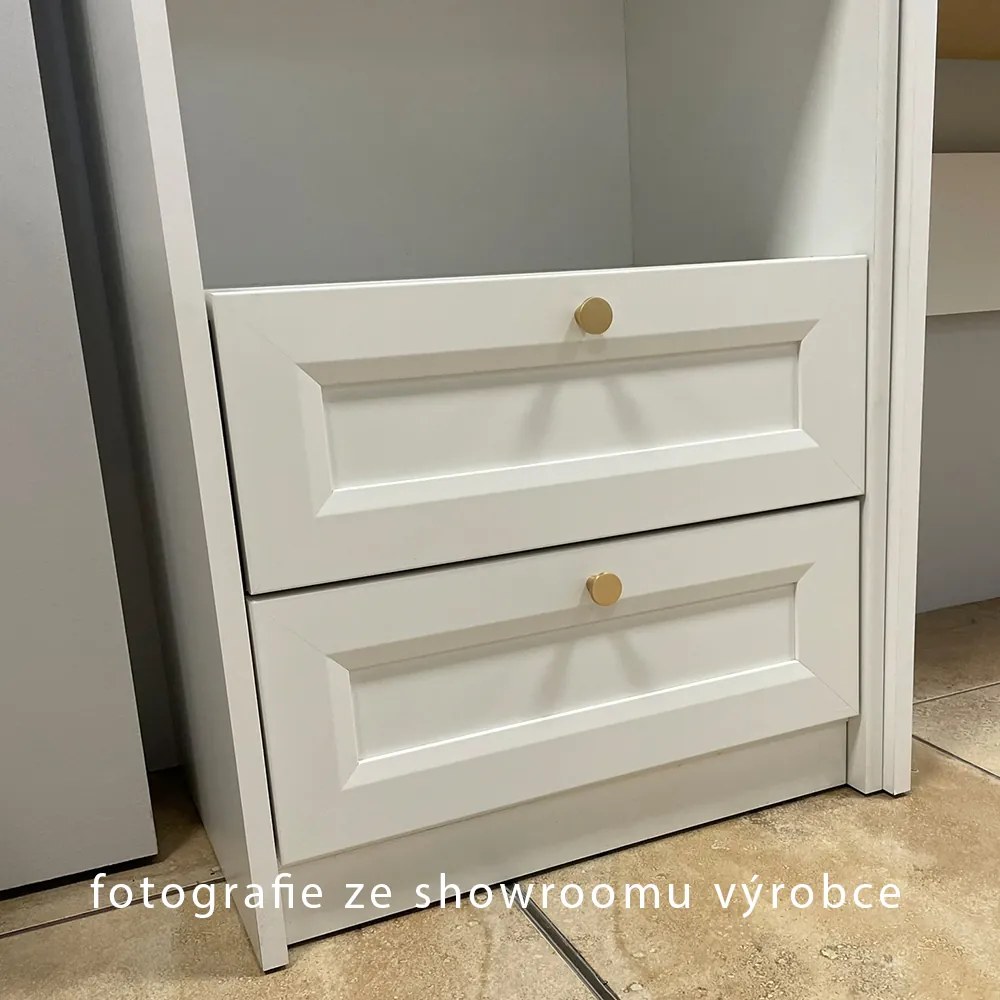 Komoda REL LWK | 90 cm | bílá | lamino o síle 18 mm + ozdobné MDF lišty 18 mm