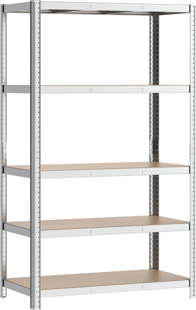 Dílenský regál Wiltec – 120 × 50 × 204 cm, 200 kg (62863)