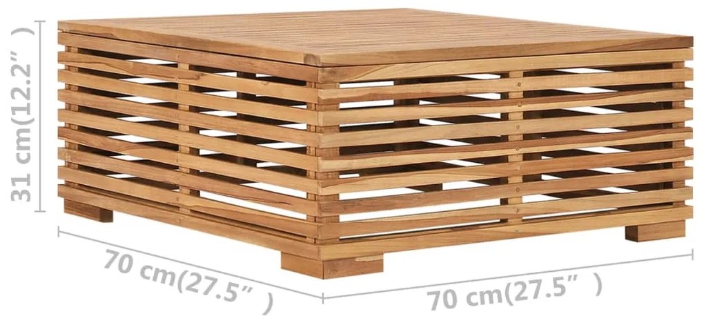 vidaXL Marketos Set zahradního stolu a podnožky tmavě šedá poduška masivní teak