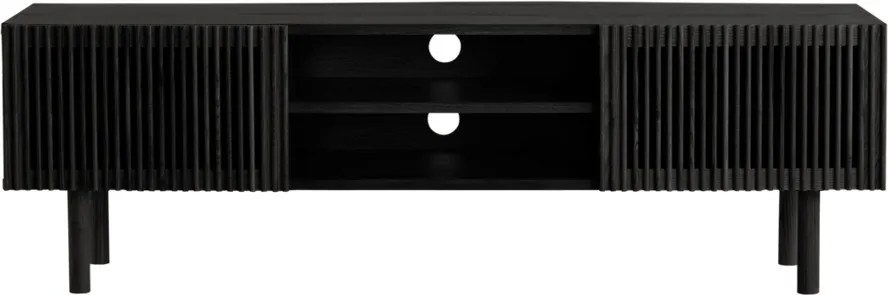 Černý TV stolek v dekoru jasanu 160x50x43 cm Sion – Jotex