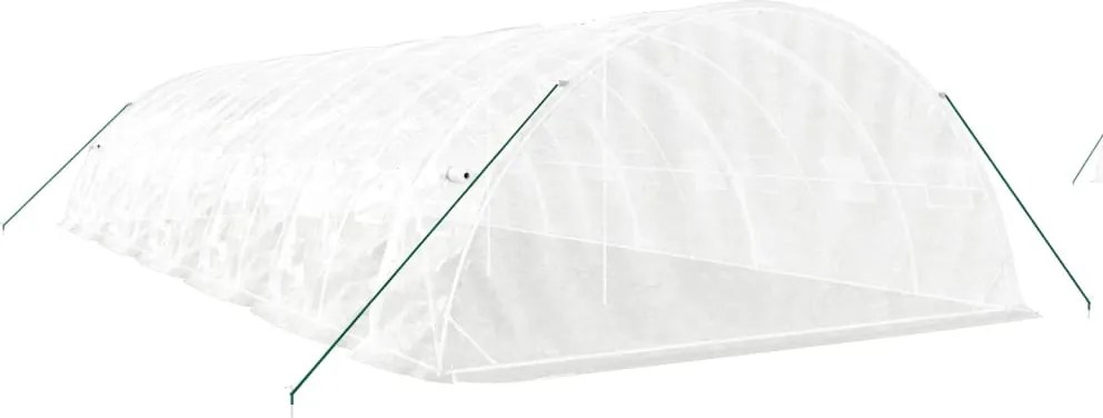 Skleník s ocelovým rámem bílý 60 m² 12 x 5 x 2,3 m 3188098