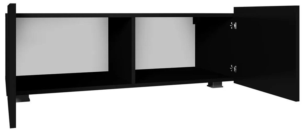 TV stolek 100 cm CHEMUNG - černý / lesklý černý