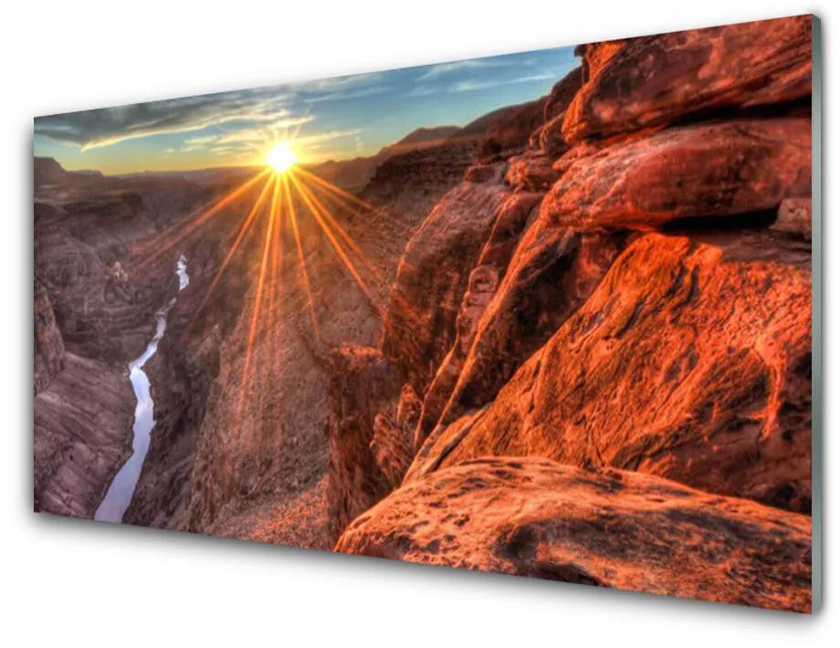 Plexisklo-obraz Slunce Poušť Krajina 140x70 cm