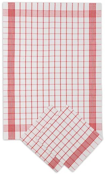 SVITAP sleep well Kuchyňské utěrky z egyptské bavlny – Negativ Bílá / vínová 50x70 cm, 3 ks