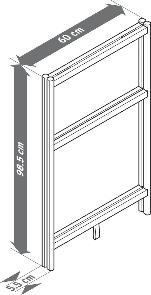 Tchibo - Věšák na ručníky z masivního dřeva - barva: hnědá