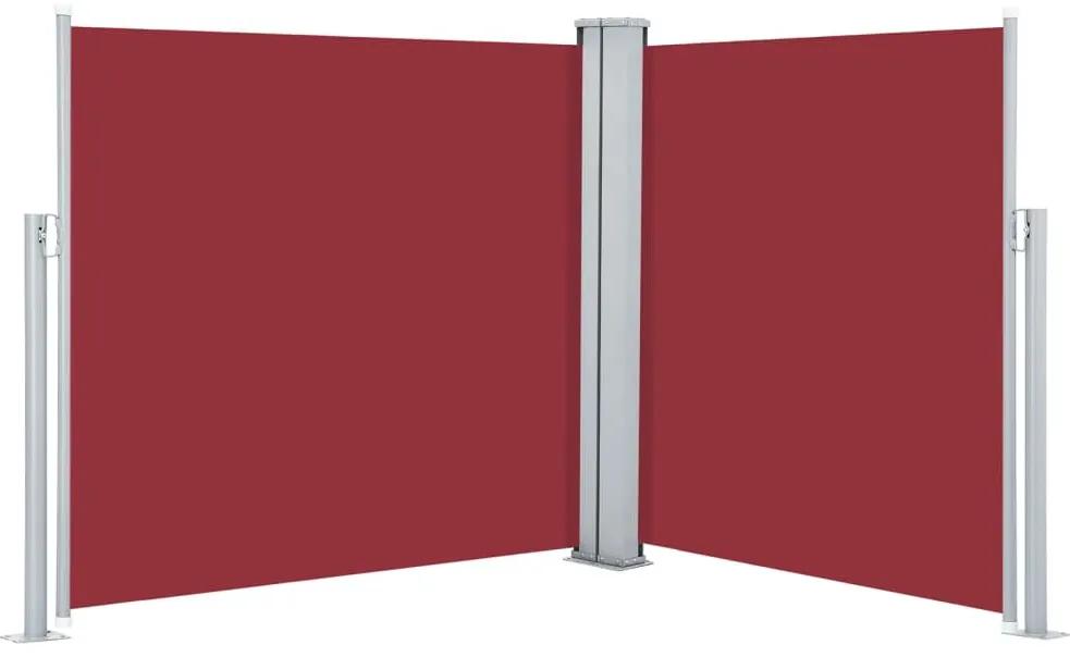Zatahovací boční markýza / zástěna červená 100 x 600 cm - Default Title