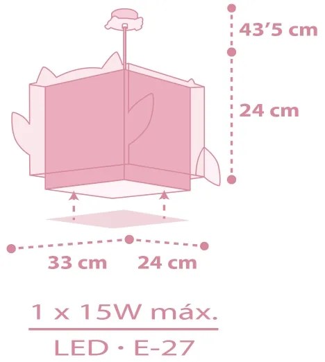 Dalber 64482 - Dětský lustr LITTLE FRIENDS 1xE27/15W/230V