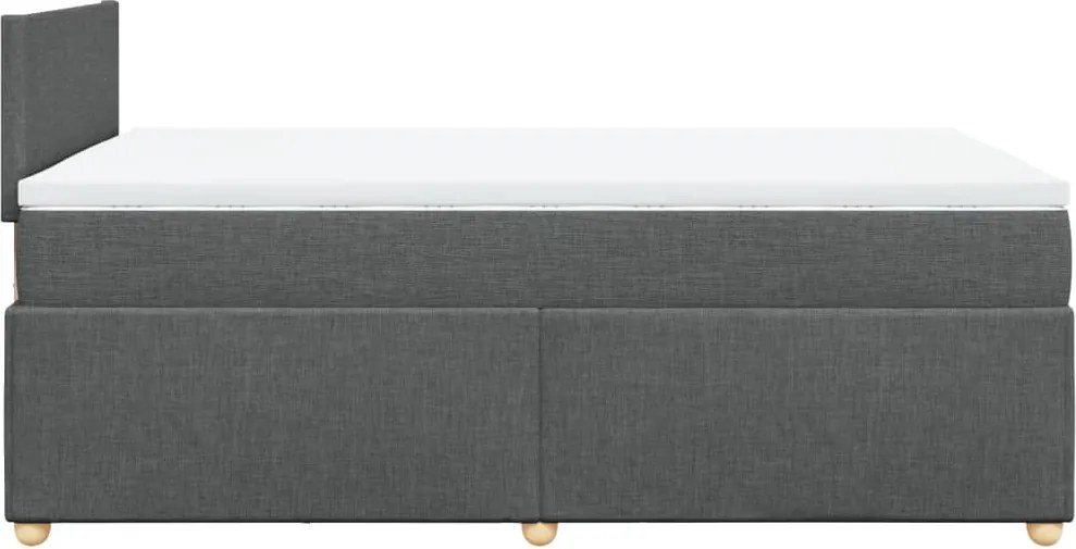 Box spring postel s matrací tmavě šedá 120x190 cm textil 3288913