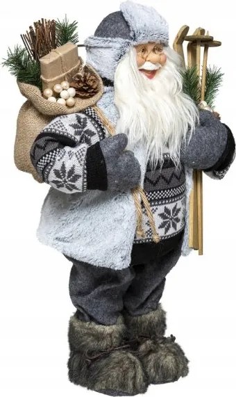 Figurka Santy s lyžemi, 45 cm