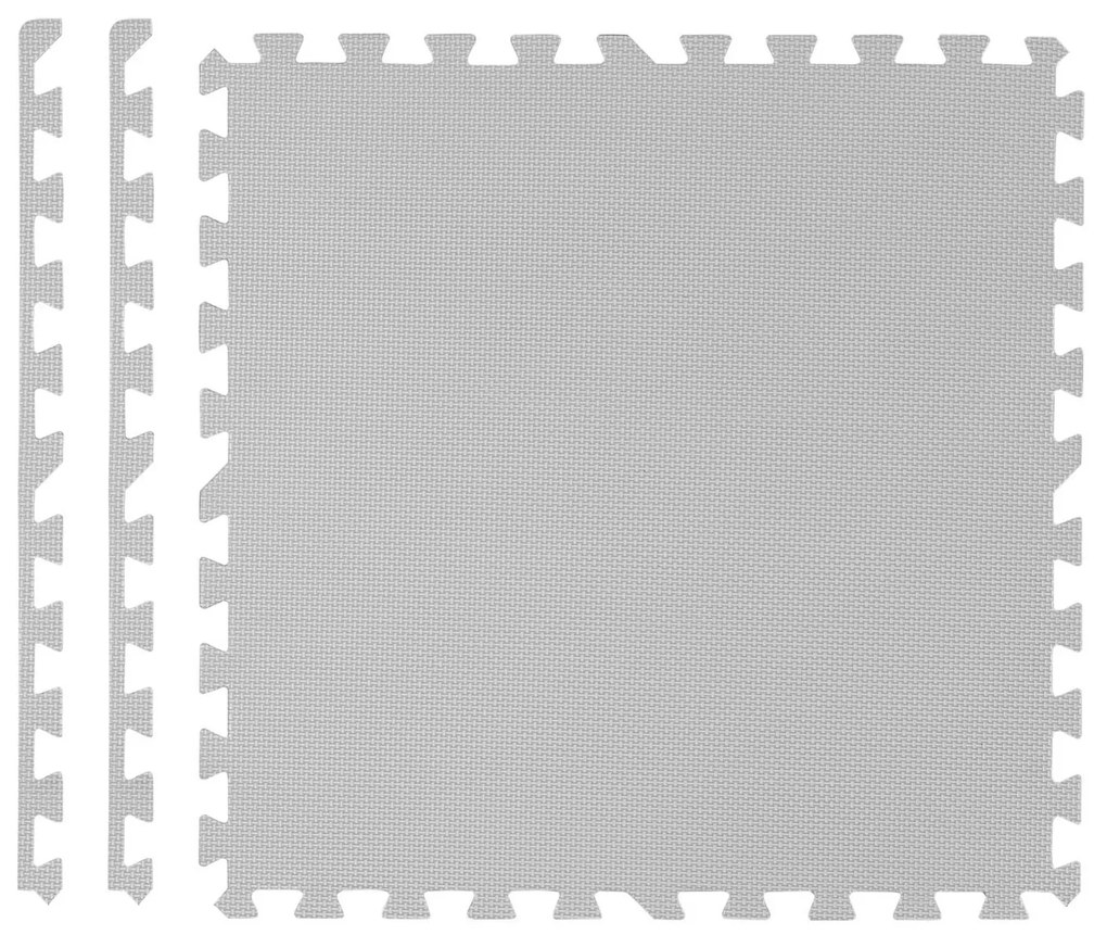 Ricokids šedá velká pěnová podložka puzzle 60x60 cm 4 ks pro děti