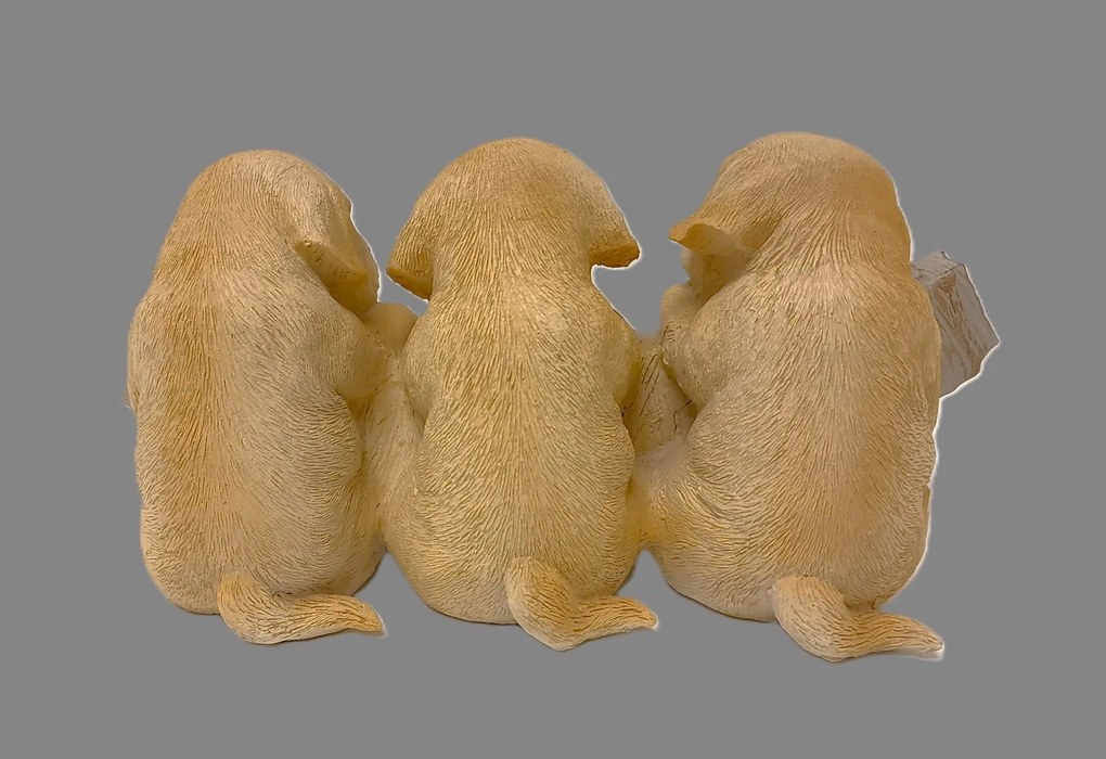 PRODEX IMPORT Zahradní figurka pejsci s nápisem Vítejte 25x13 cm
