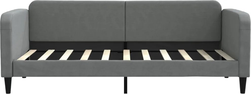Válenda s přistýlkou tmavě šedá 90 x 190 cm textil 3196827