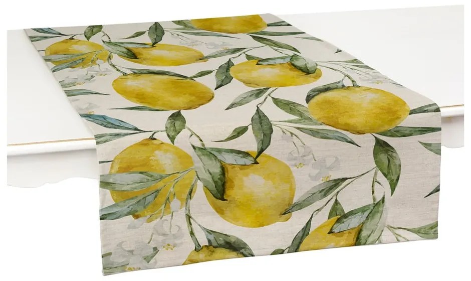 Sada 2 běhounů na stůl Linen Couture Lemons