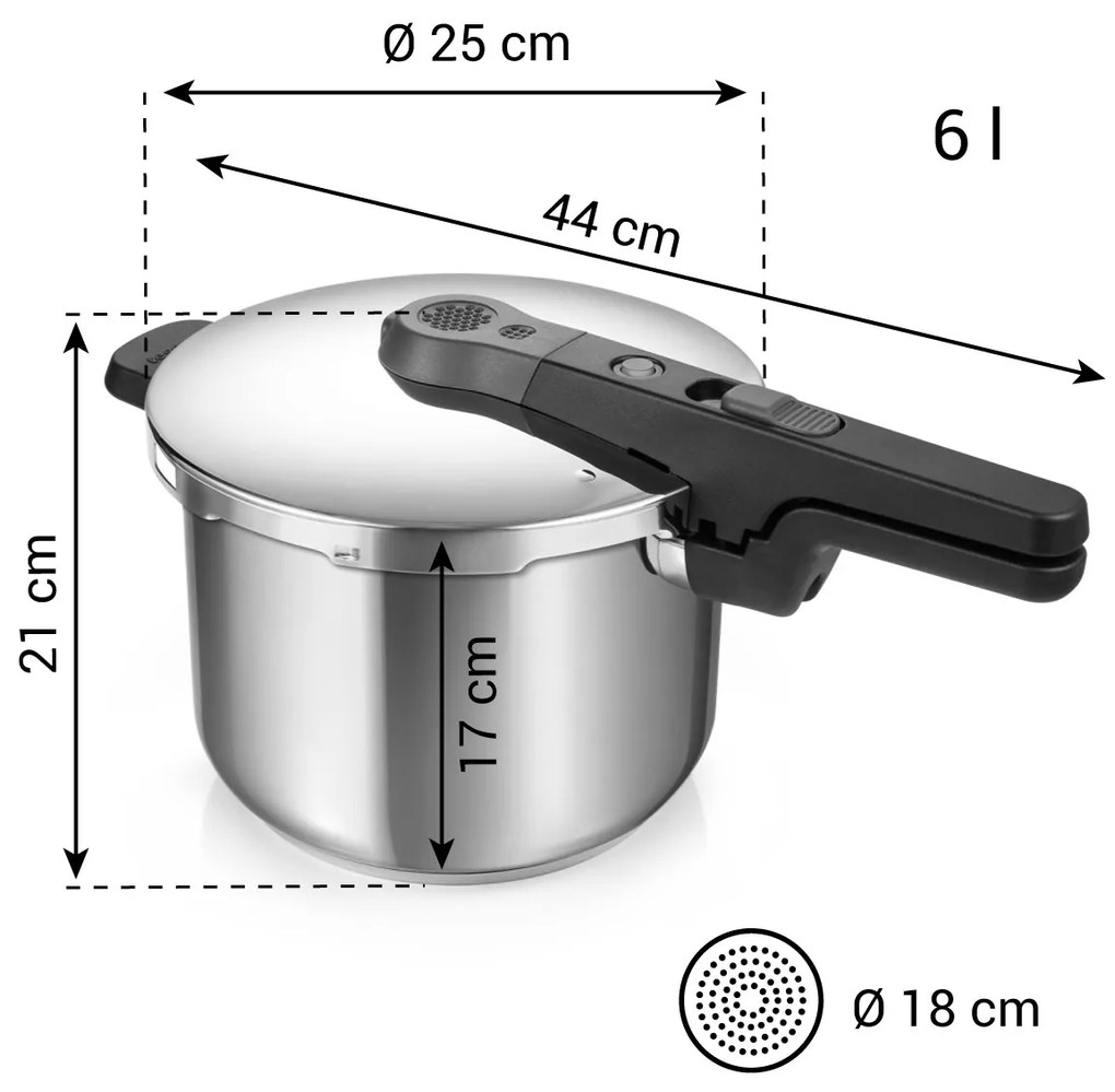 TESCOMA Tlakový hrnec ELEMENT 6,0 l