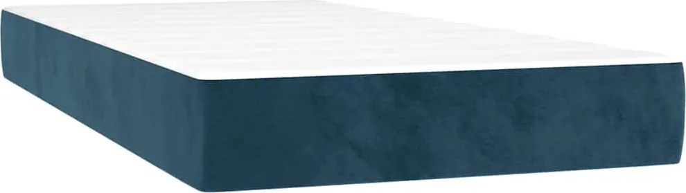 Box spring postel s matrací tmavě modrá 80 x 200 cm samet 3129061