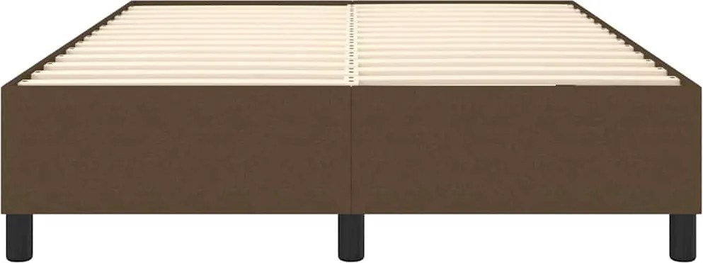 Rám postele s boxspringem tmavě hnědý 140 x 190 cm textil 3120857