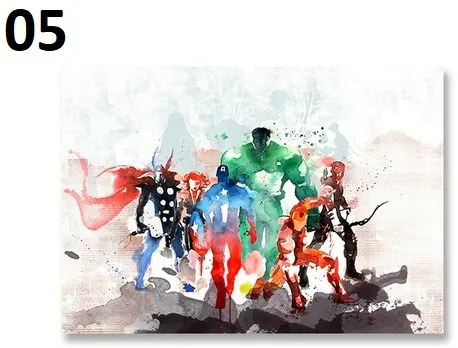Obraz s motivem Marvel Superhrdinové, více motivů Motiv: 05, Rozměry (cm): 50x75 cm