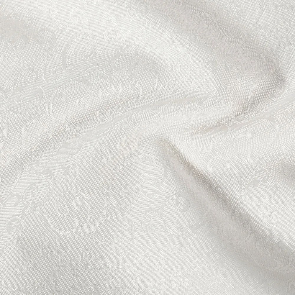 Biante Teflonový kulatý ubrus TF-010 Ornamenty - smetanový Ø 80 cm