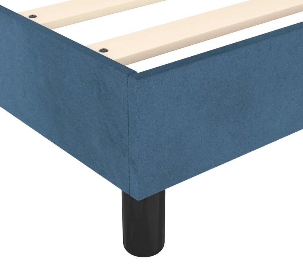 Box spring postel s matrací tmavě modrá 120 x 200 cm samet,  3144325