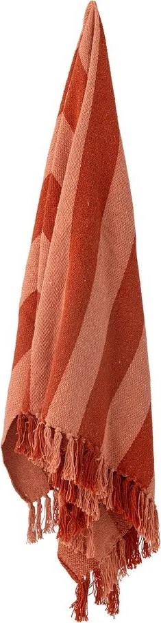 Červená televizní deka z recyklované bavlny 160x130 cm Frello – Bloomingville