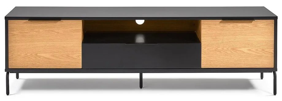 Černo-hnědý TV stolek La Forma SAVOI, 170 x 50 cm