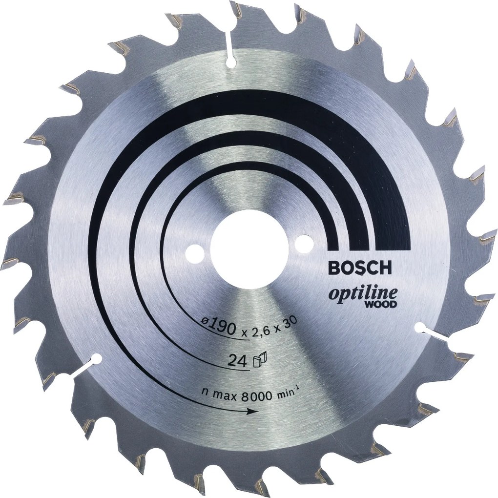 Bosch Accessories Pilový kotouč Optiline Wood - 190 x 30 x 2,6 mm, 48 2608640617 Dostupné varianty: Pilový kotouč Bosch Optiline Wood 190x30 mm/36z.