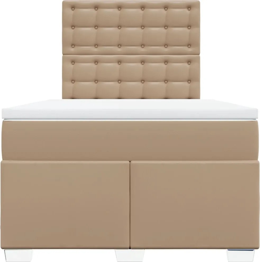 Box spring postel s matrací cappuccino 120x190 cm umělá kůže 3290715