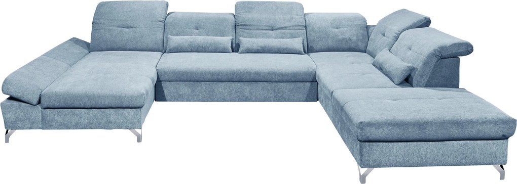XXXLutz SEDACÍ SOUPRAVA, textil, modrá MID.YOU - Rozkládací sedačky - 002220028611
