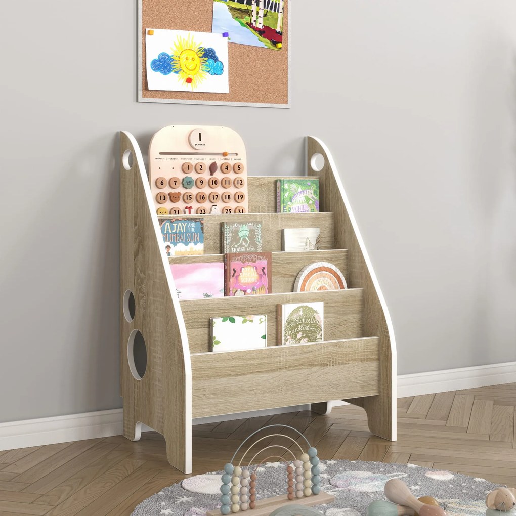 Wooden Toys Montessori knihovnička na knihy Dětská knihovna SONOMA