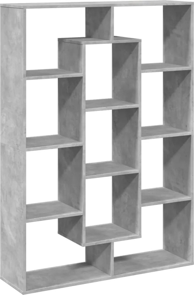 Knihovna betonově šedá 102 x 29 x 143 cm kompozitní dřevo 3310301