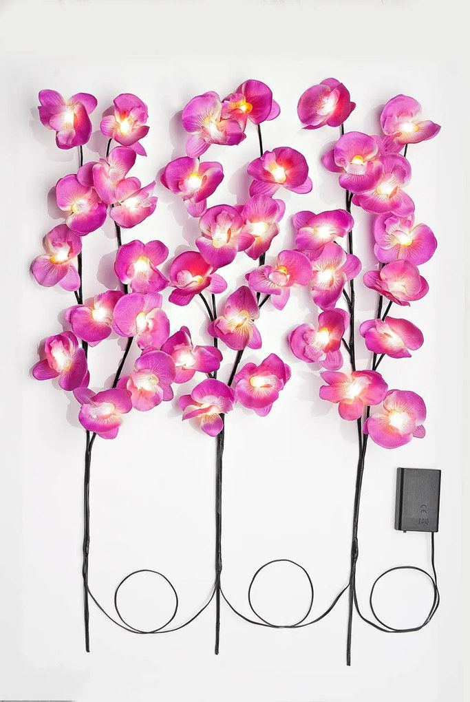 Svítící větvičky Orchideje, 3 ks
