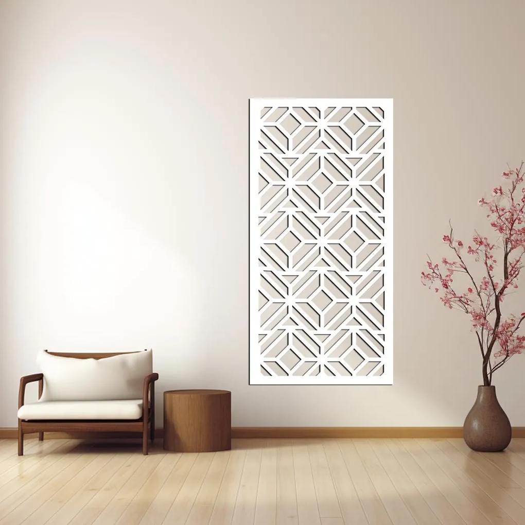 dřevo života Dřevěný dekorační panel na zeď CROSS Rozměry (cm): 40x80, Barevný vzor: Bílá