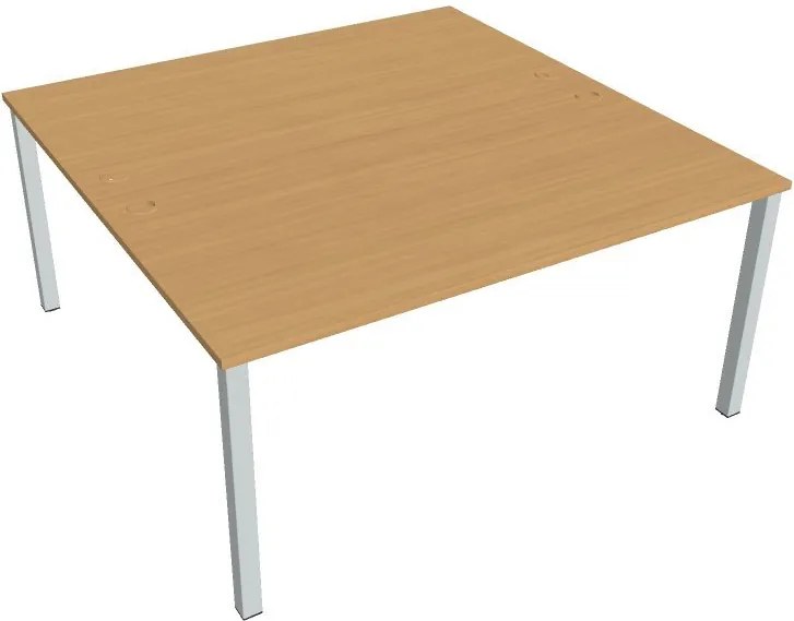 Kancelářský pracovní stůl Hobis USD 1600, deskaakát, černá černá