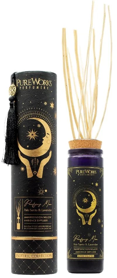 Přírodní difuzér 100 ml s vrbovými proutky, palo santo&lavender