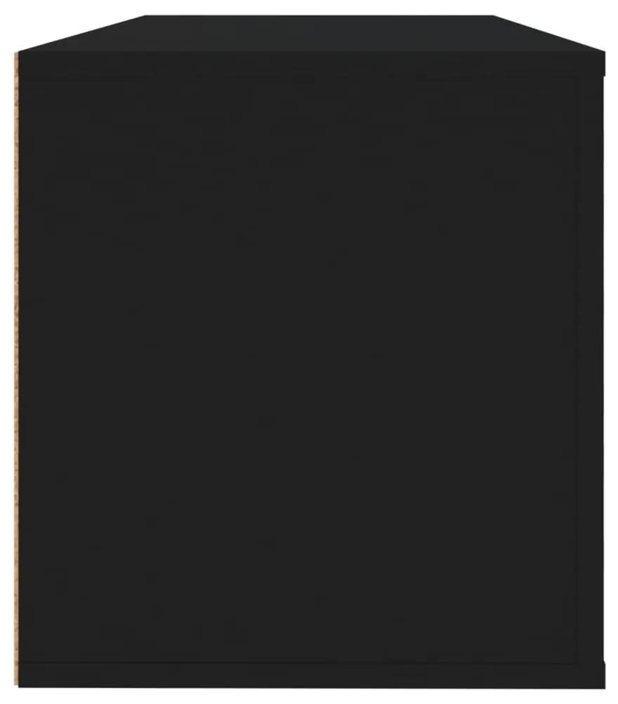 Nástěnný botník černý 100 x 35 x 38 cm kompozitní dřevo